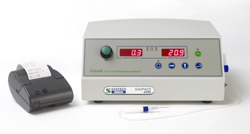 Oxygen and carbon dioxide headspace gas analyzer GS6000 - JWII